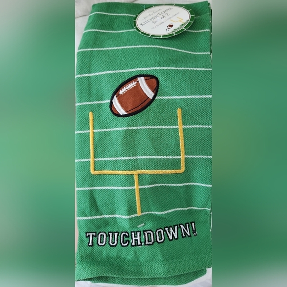 Kitchen | New Football Kitchen Towel Set Of 2 Embroidered | Poshmark